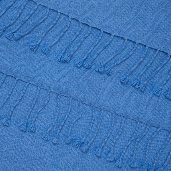 Periwinkle Blue Cashmere Throw – D Porthault