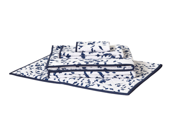 Alizée Navy Towels – D Porthault