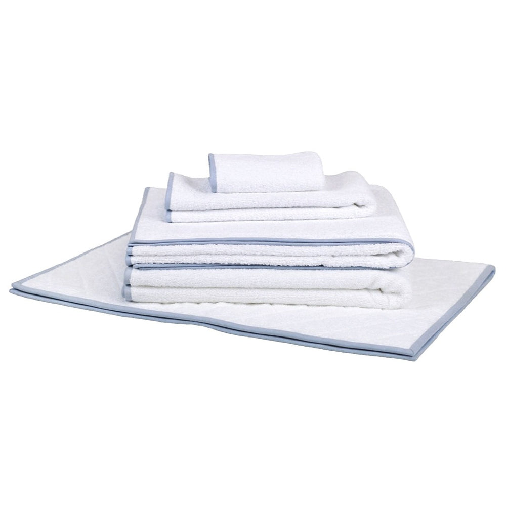 Solid White / #75 Light Grey Straight Towels