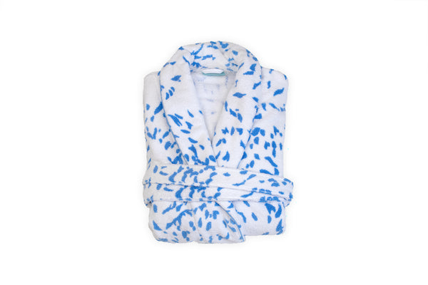 Alizée 蓝色毛圈布长袍 – D Porthault