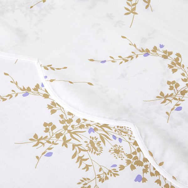Jeté de Fleurs Taupe/Violet Bed Linens – D Porthault
